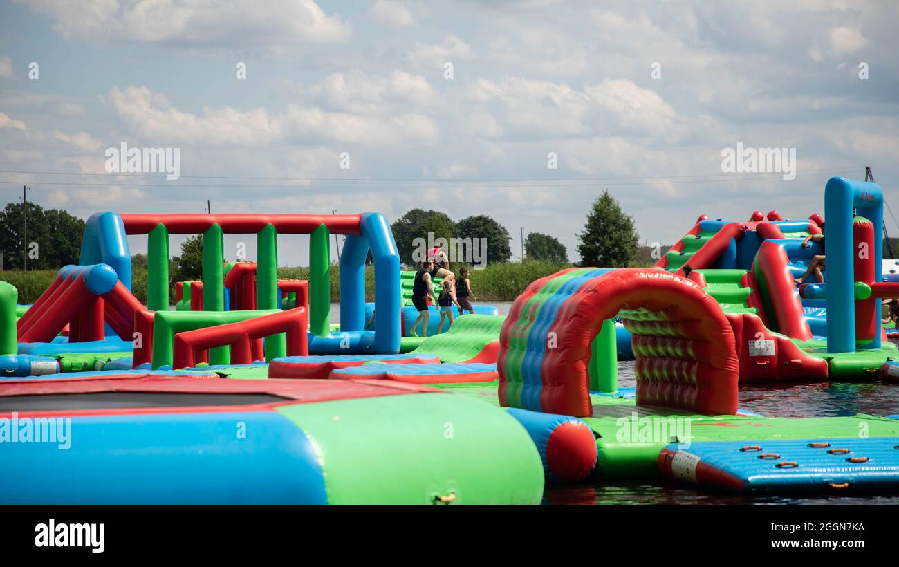 Inflatable aquapark hi-res stock photography and images - Alamy