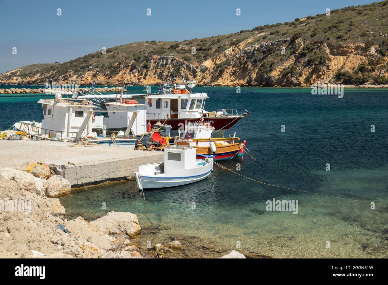 Greece greek harbour kefalos kos hi-res stock photography and images ...