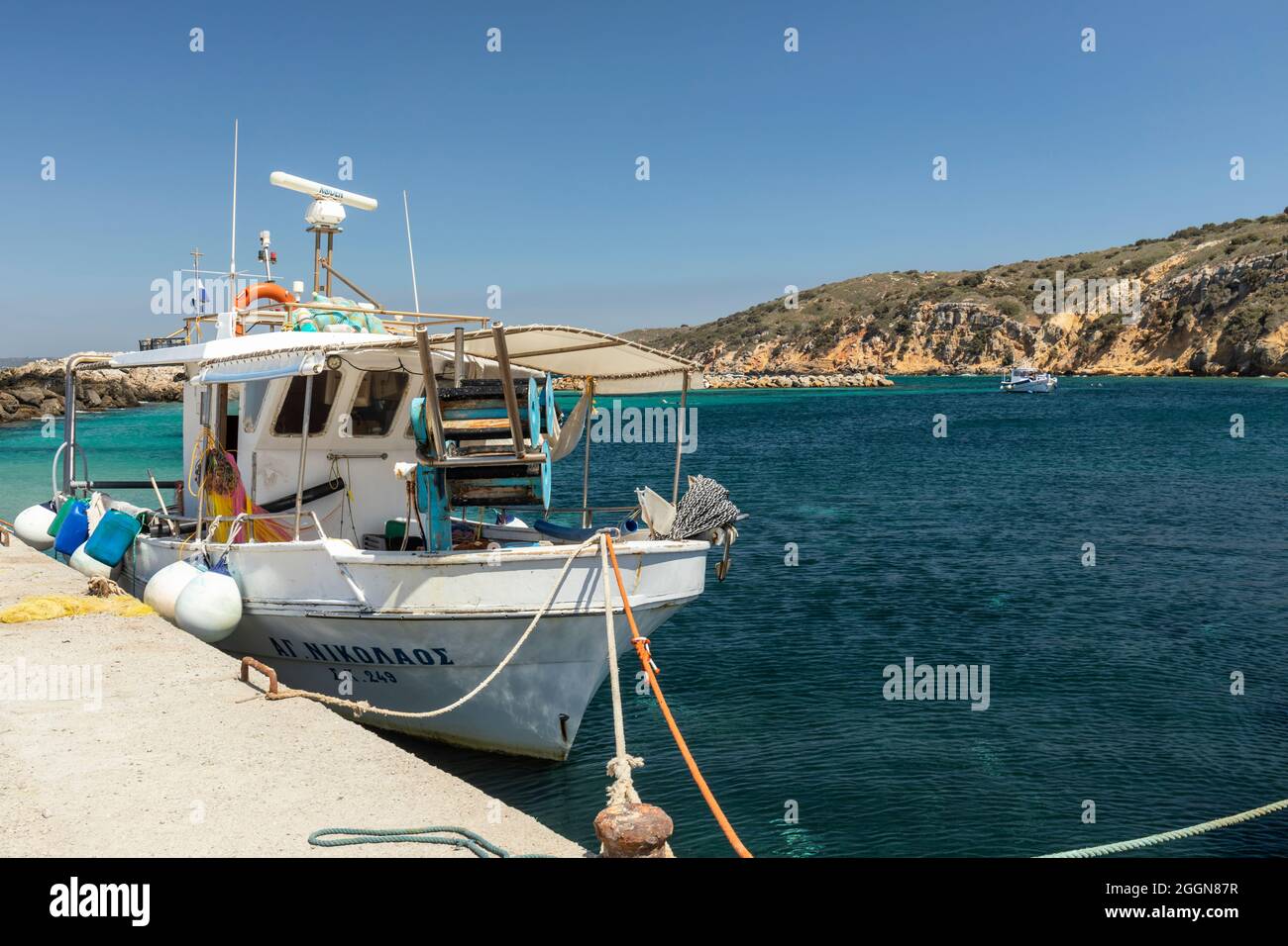 Greece greek harbour kefalos kos hi-res stock photography and images ...