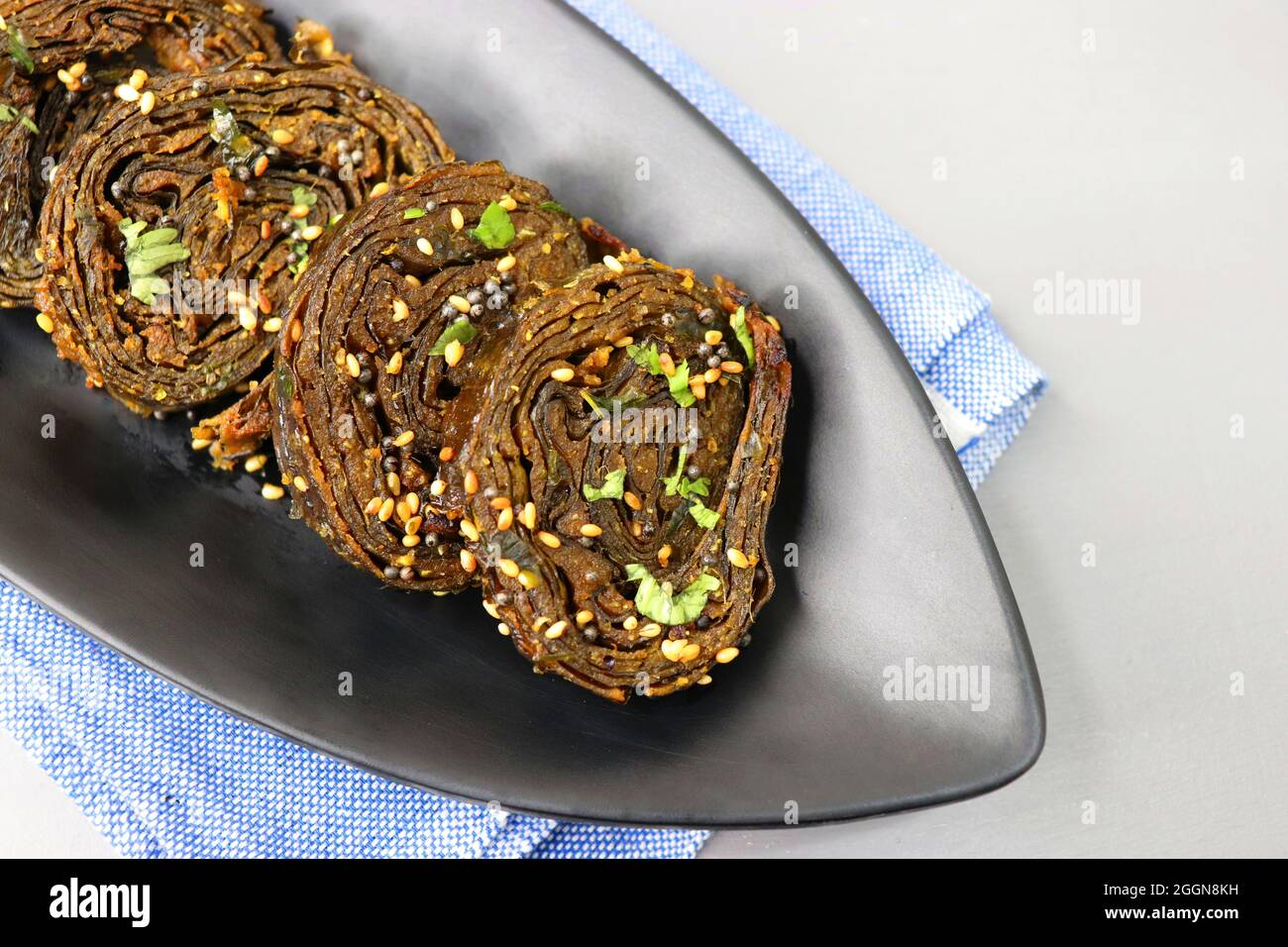 Alu Vadi, Patra, paatra, colocasia leaves roll, Patrode is a popular ...