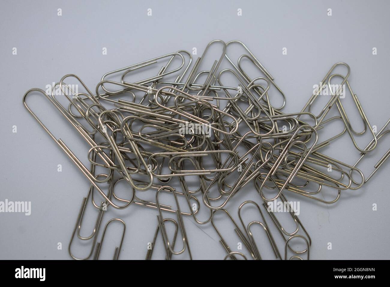 Silver color metal paper clips various sizes for office school personal ...