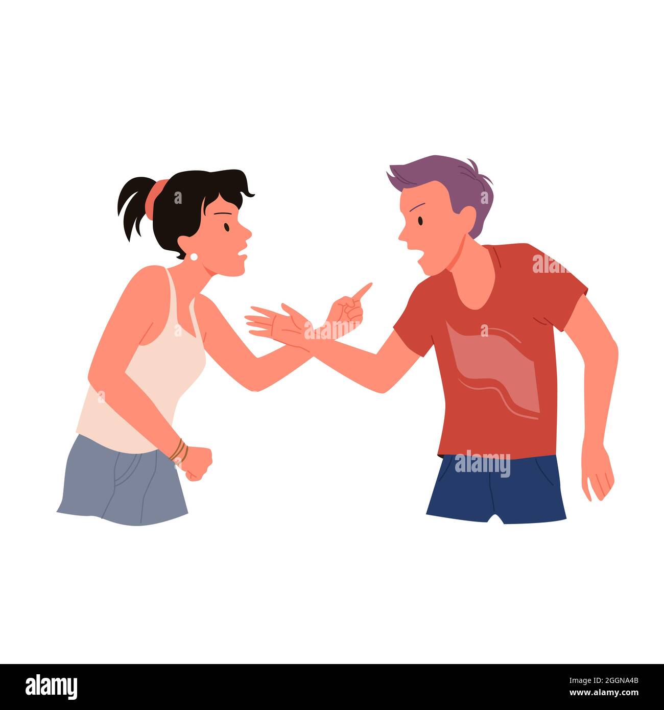 Angry couple yelling other hi-res stock photography and images - Alamy