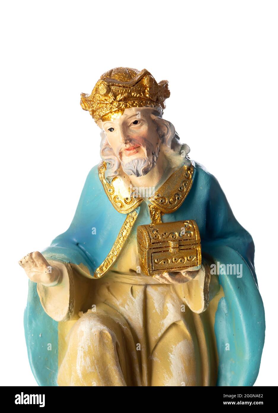 Melchior, the oldest and first of the three wise men isolated on a ...