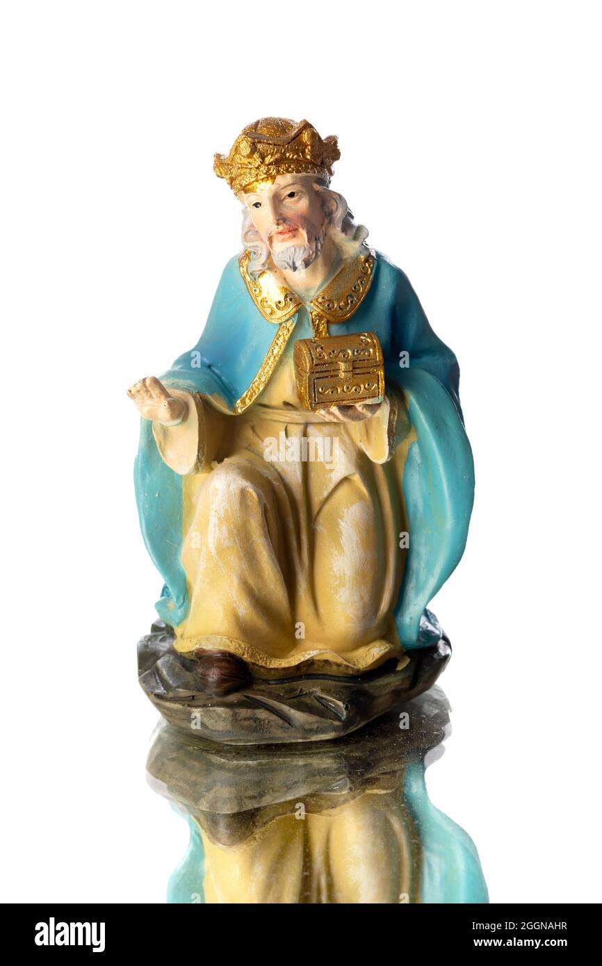 Melchior, the oldest and first of the three wise men isolated on a ...