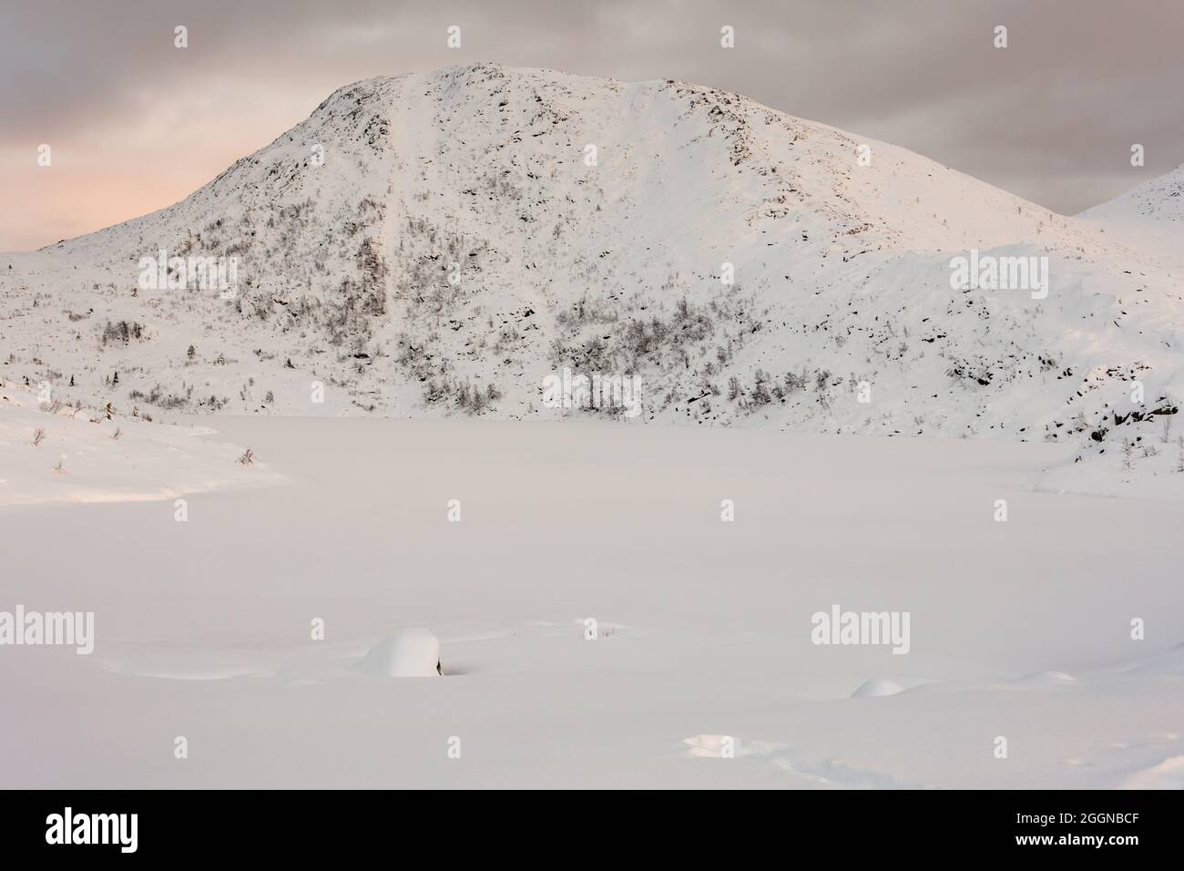 Winter landscape near Dinglavatnet lake. Volda, Norway Stock Photo - Alamy
