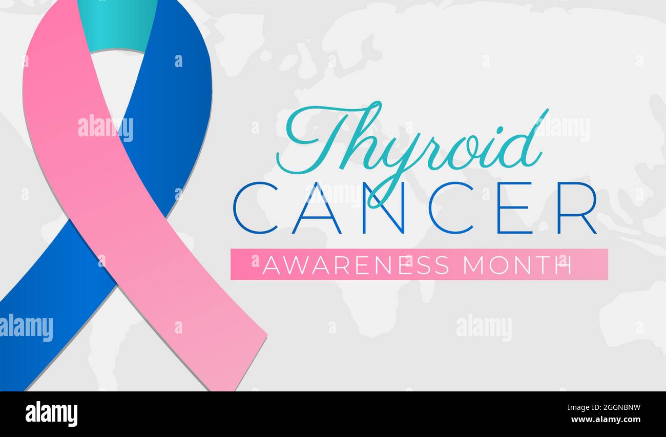 Thyroid Cancer Awareness Month Background Illustration Banner Stock ...