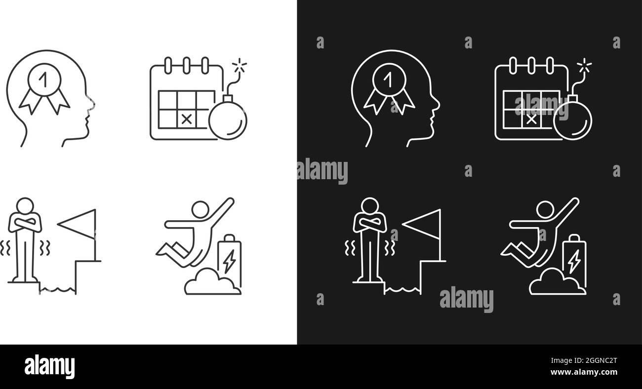 Motivation To Win Linear Icons Set For Dark And Light Mode Stock Vector Image And Art Alamy