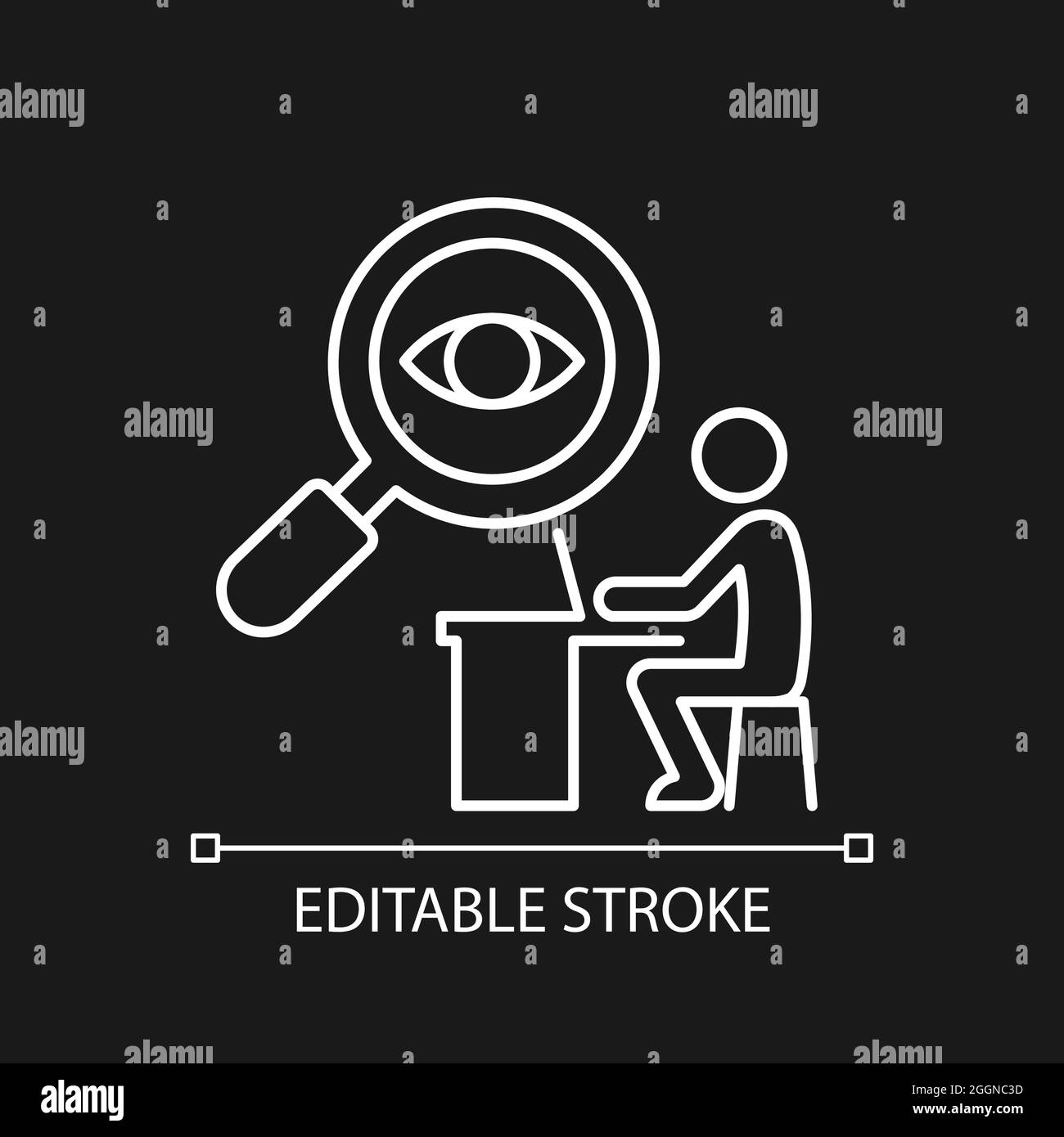 Control white linear icon for dark theme Stock Vector Image & Art - Alamy