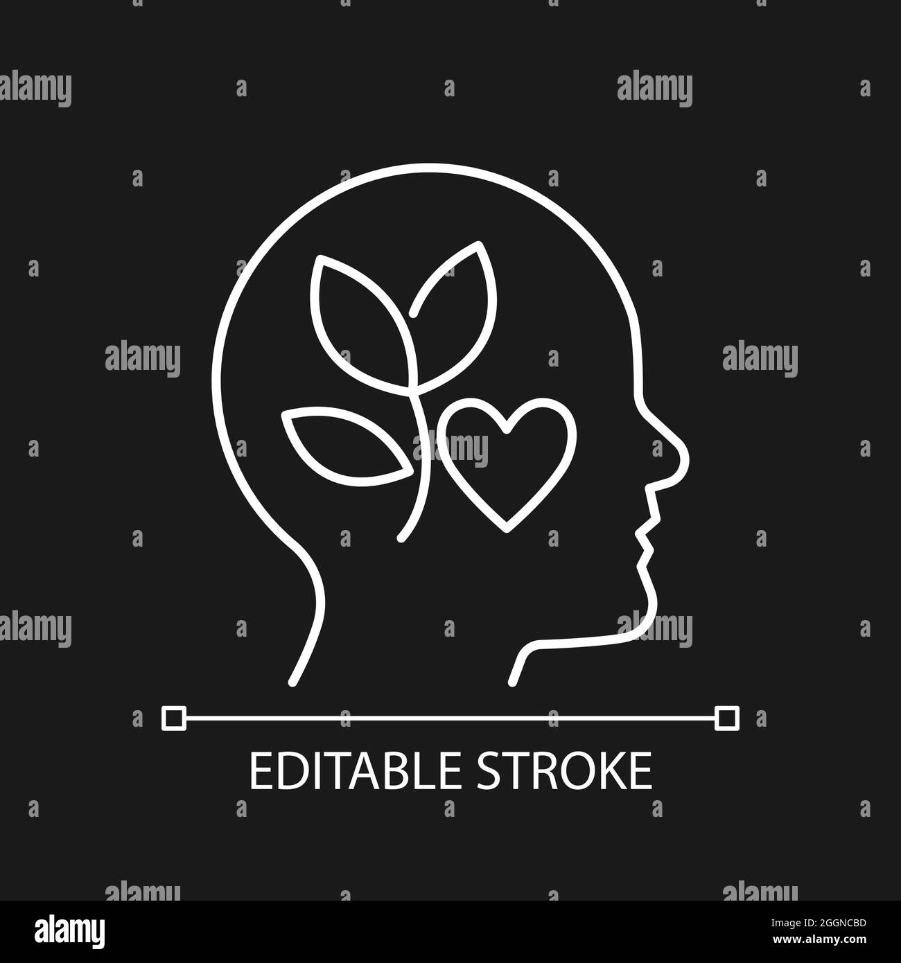 Intrinsic motivation white linear icon for dark theme Stock Vector ...