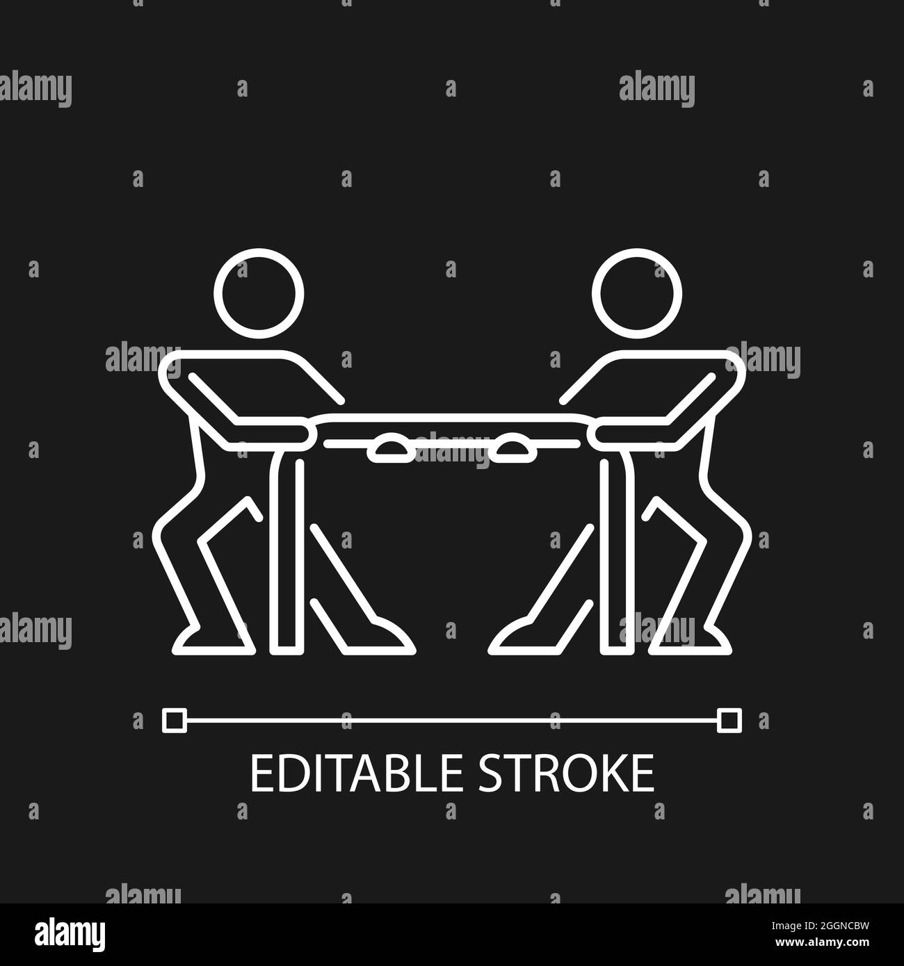 Competition white linear icon for dark theme Stock Vector Image & Art ...