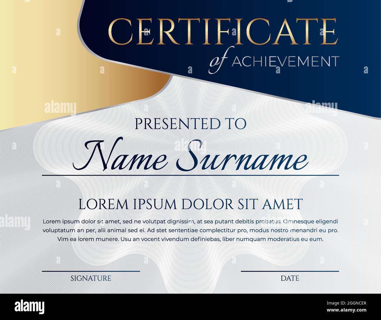 Abstract blue dark certificate template Stock Vector Images - Alamy