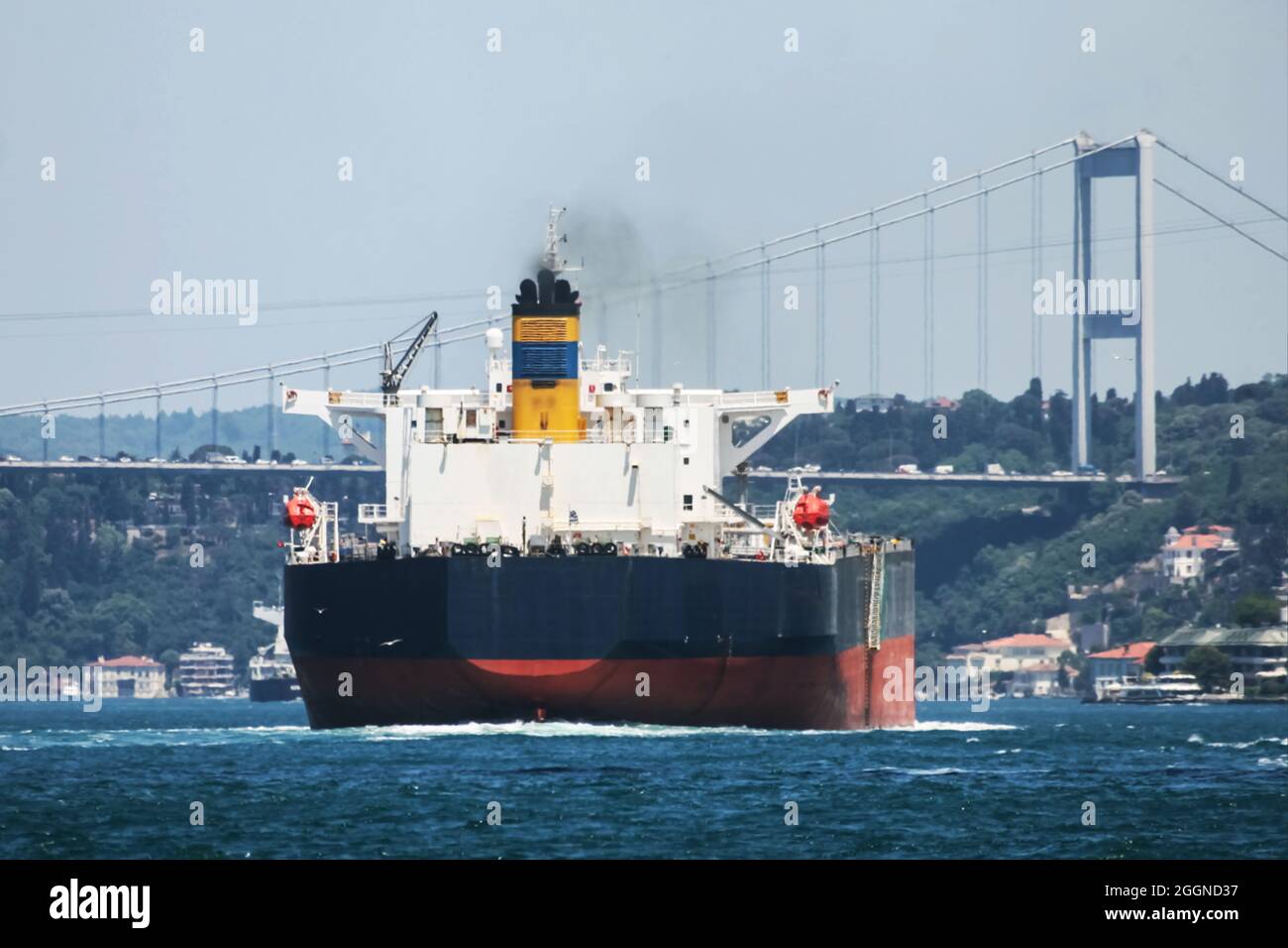 Container ship carrying goods between ports Stock Photo - Alamy