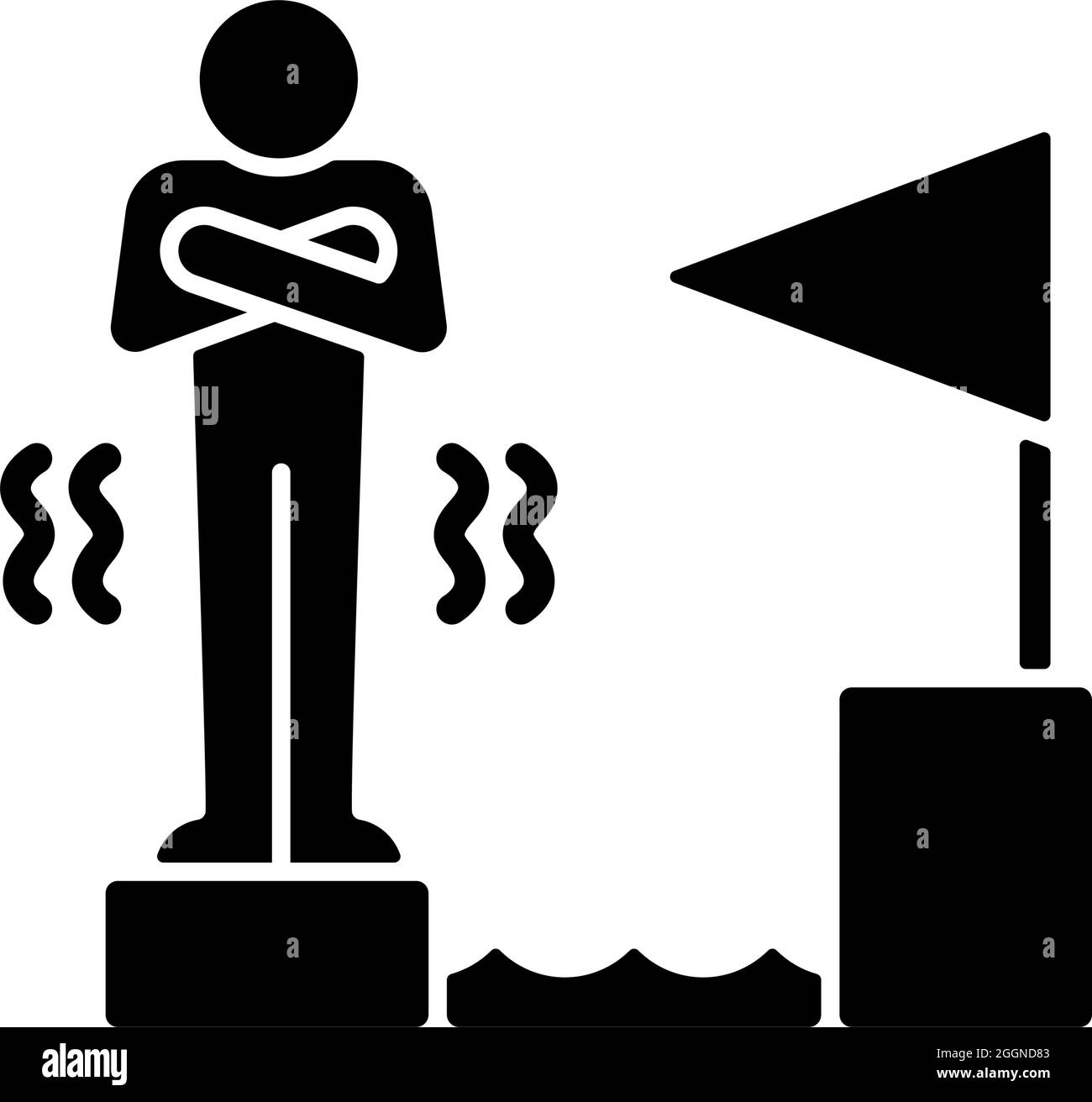 Fear of failure black glyph icon Stock Vector Image & Art - Alamy