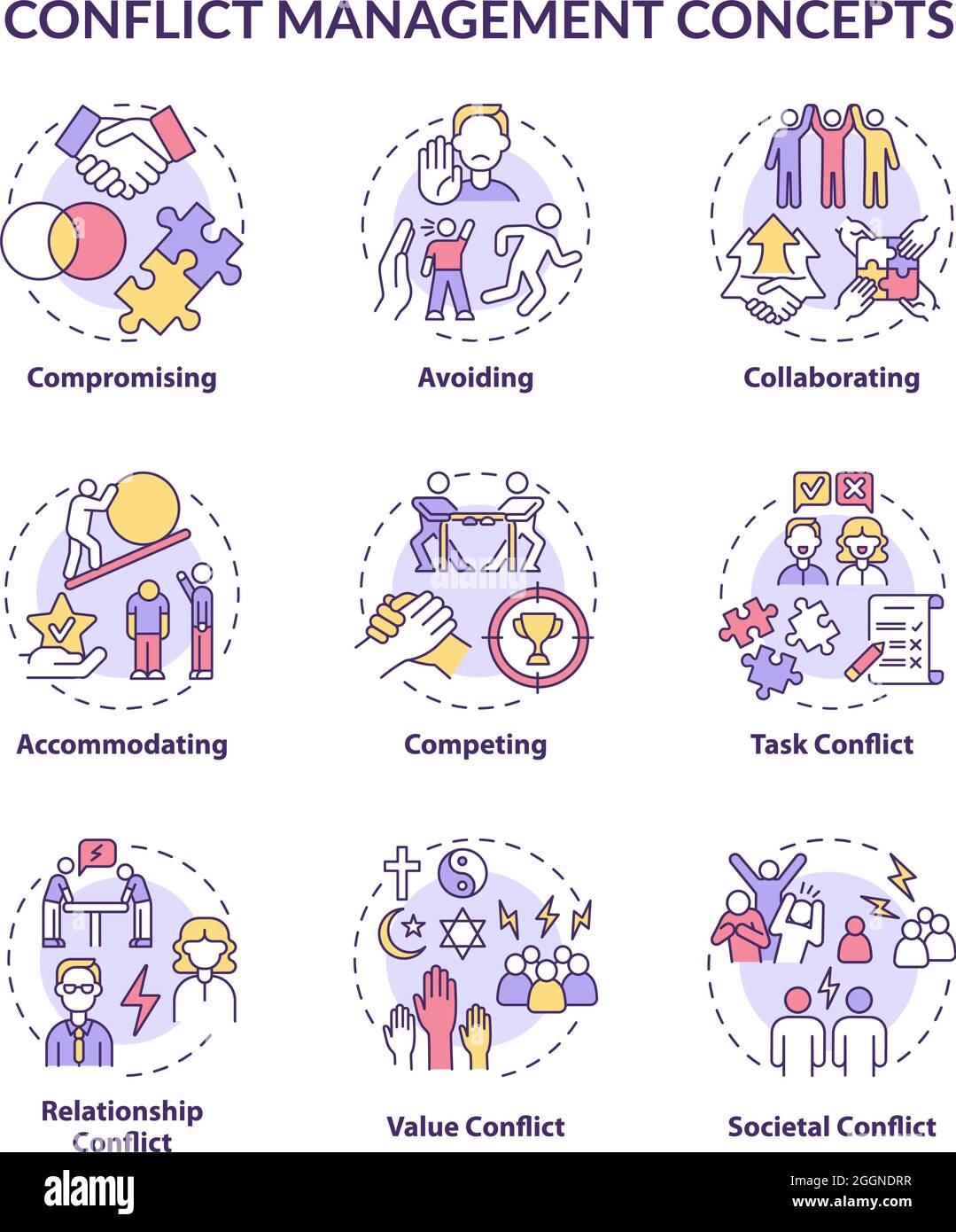 Resolving conflict at work Stock Vector Images - Alamy