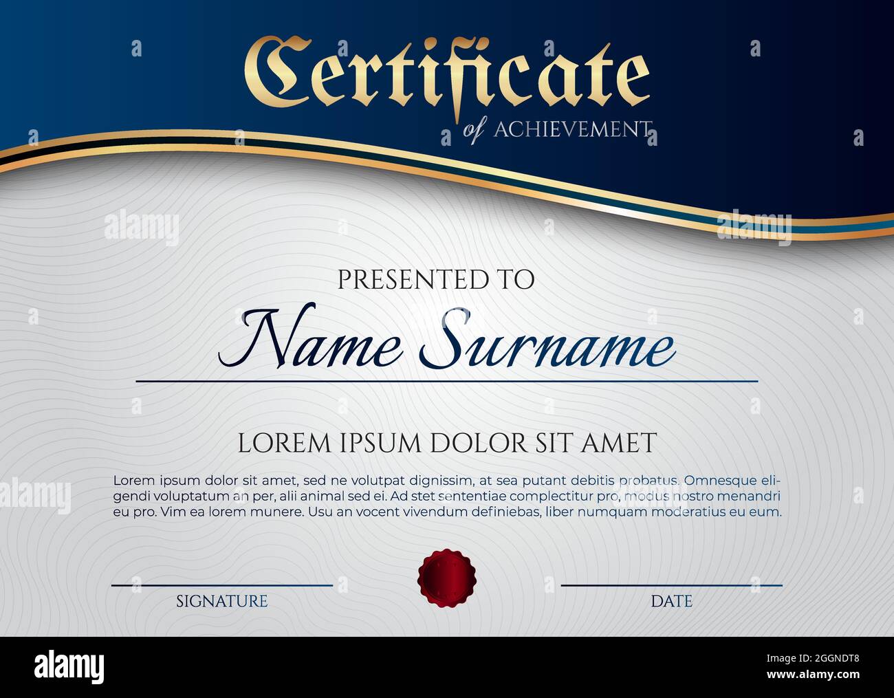 Certificate Diploma Template in Modern Style Stock Vector Image & Art ...