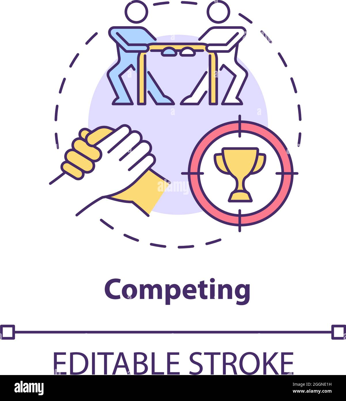 Competing concept icon Stock Vector Image & Art - Alamy