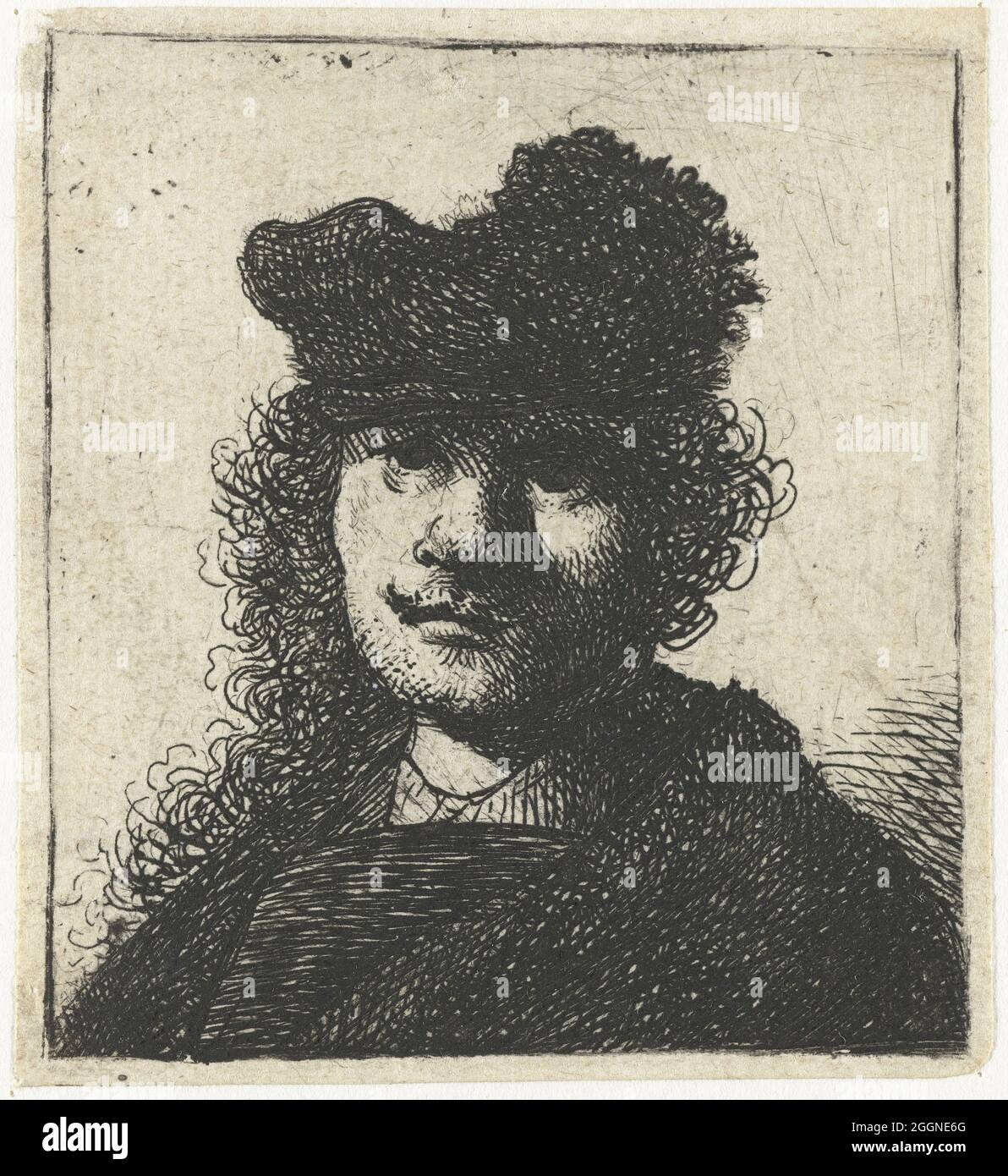 Self-Portrait in Cap and Dark Cloak: Bust. Museum: Rijksmuseum ...