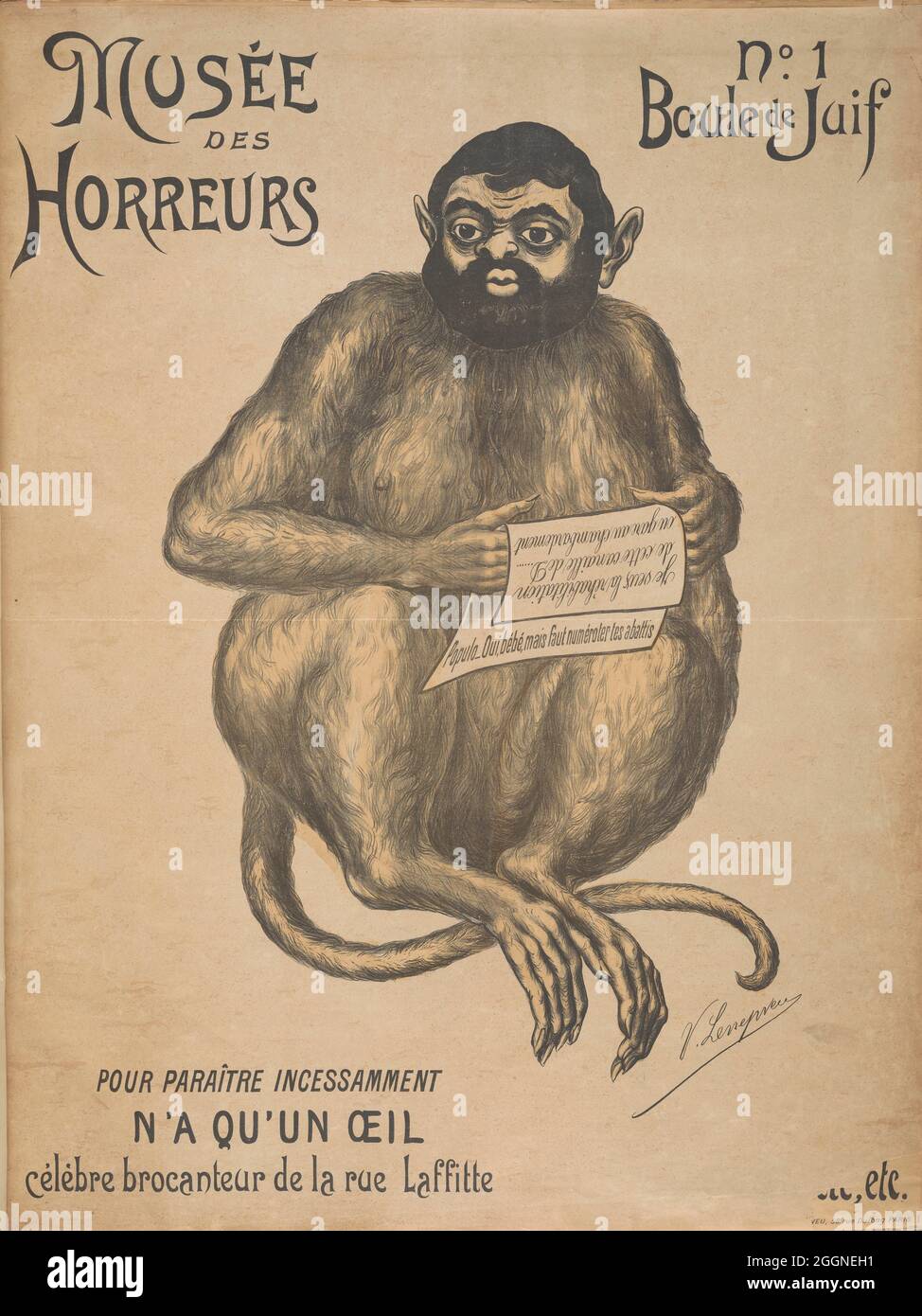 Musée des Horreurs (Gallery of Horrors): Joseph Reinach. Museum ...