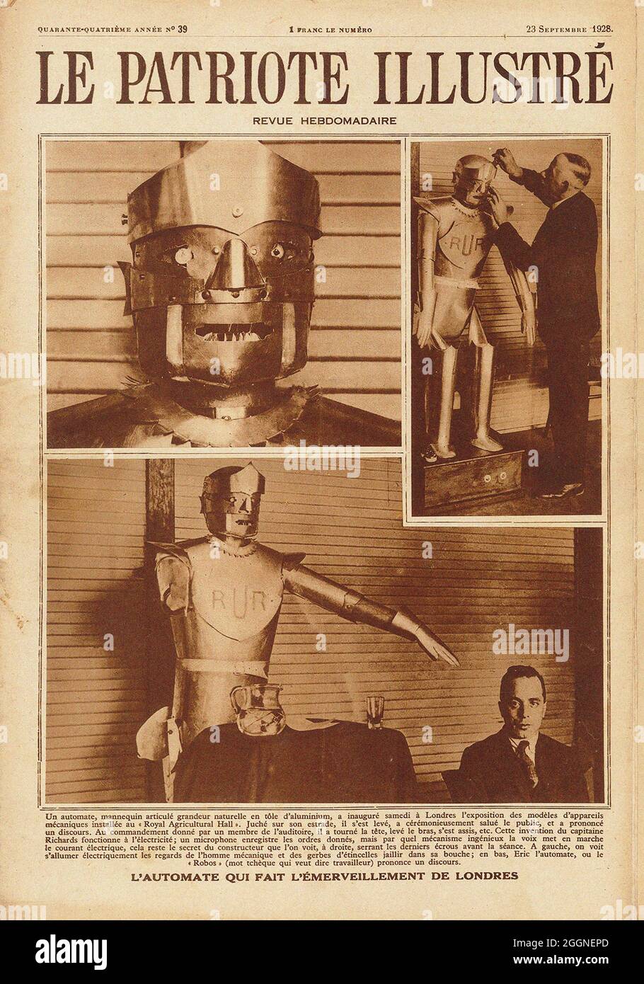 Eric, the first British robot at the Exhibition of the Society of Model ...