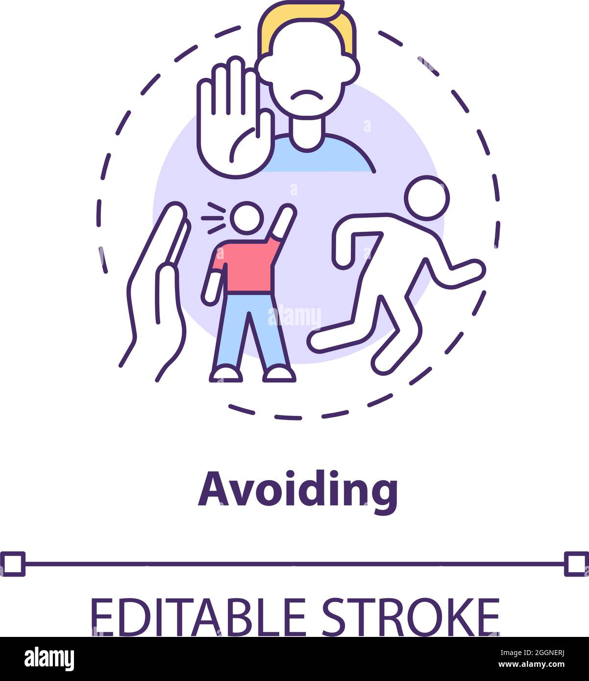 Avoiding concept icon Stock Vector Image & Art - Alamy