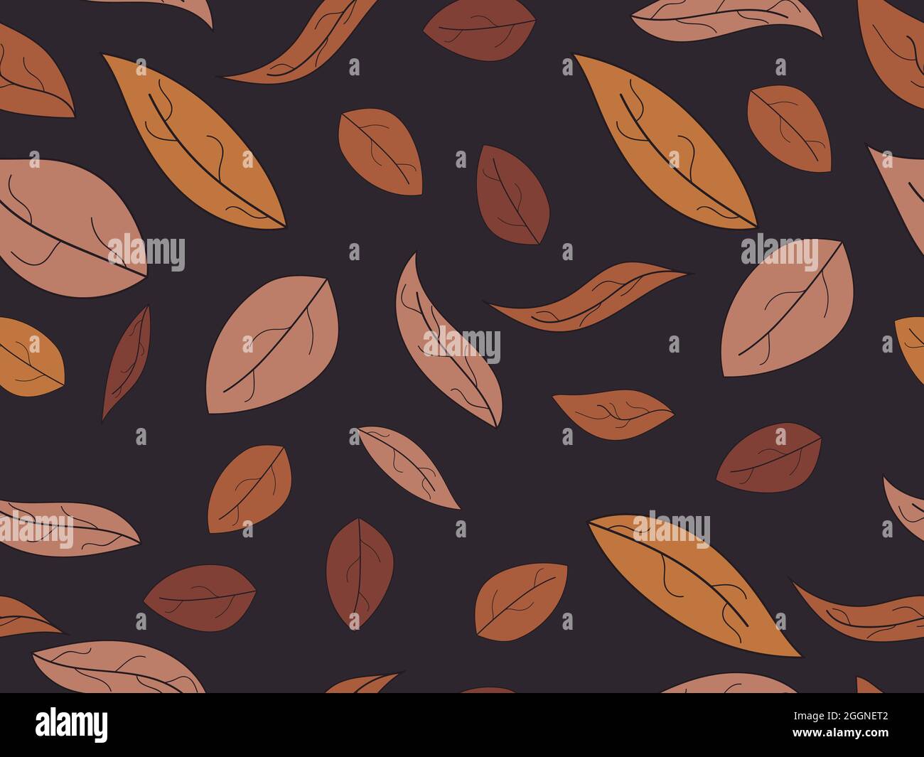 Autumn leaves seamless pattern. Falling leaves. Design for wrapping ...