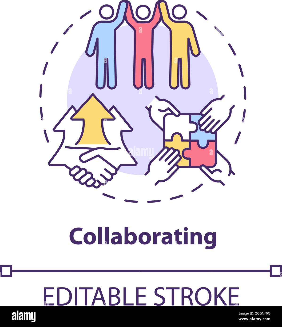 Collaborating concept icon Stock Vector Image & Art - Alamy