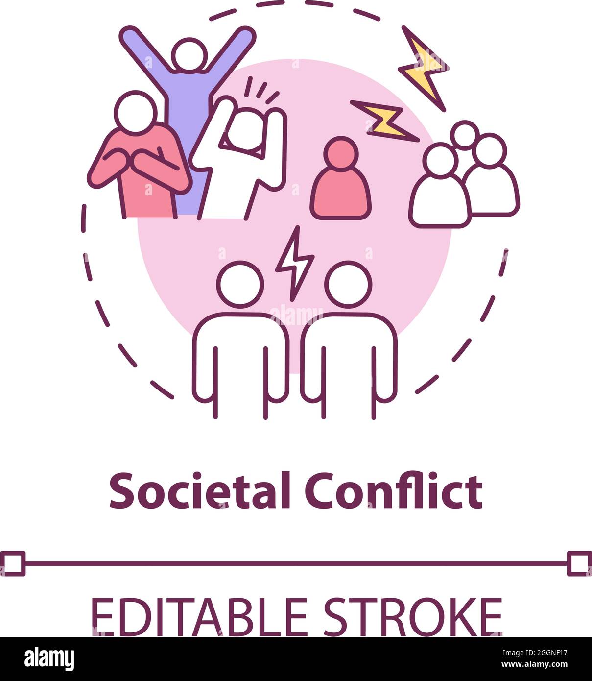 Societal conflict concept icon Stock Vector Image & Art - Alamy