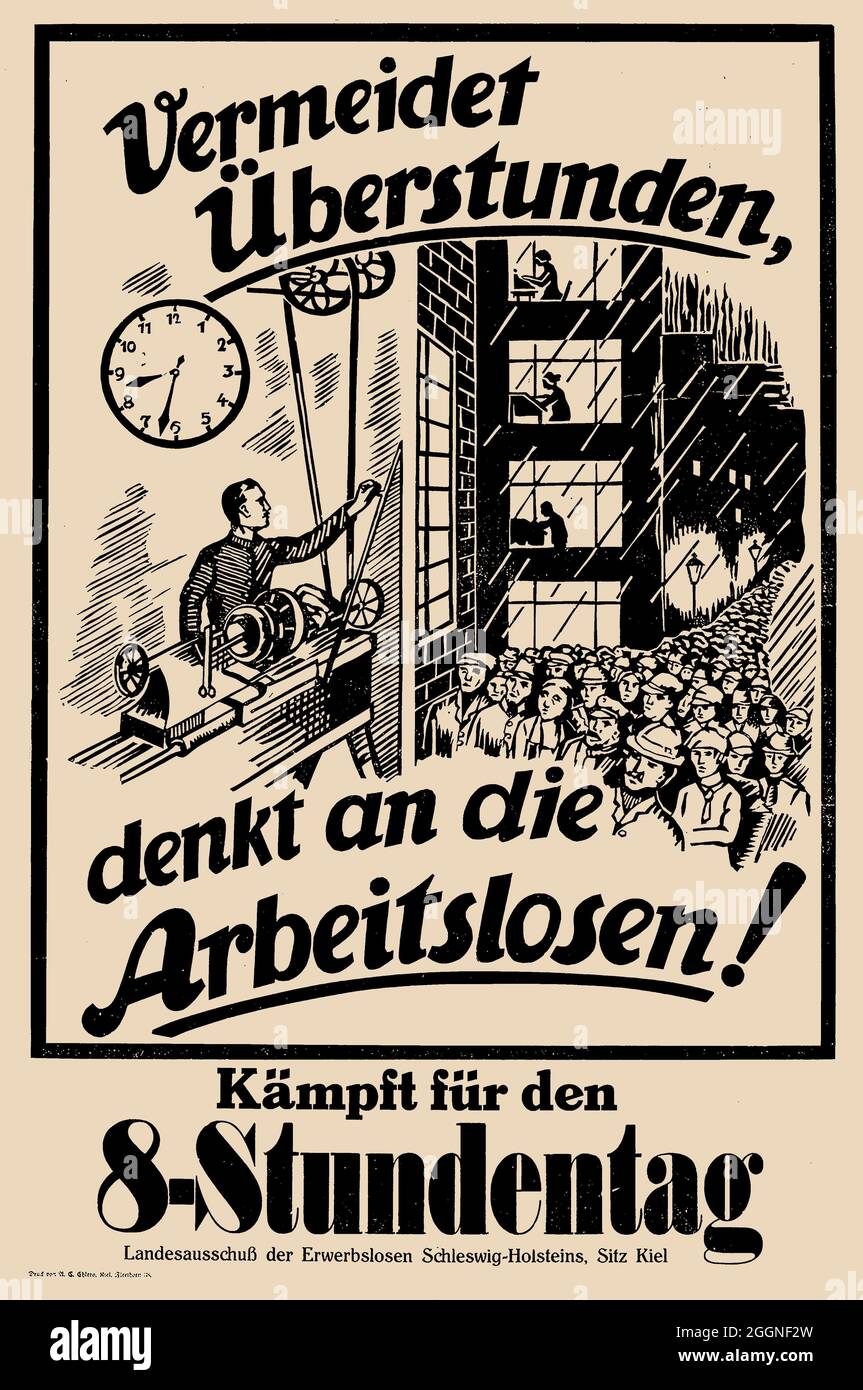 Eight hour poster hi-res stock photography and images - Alamy