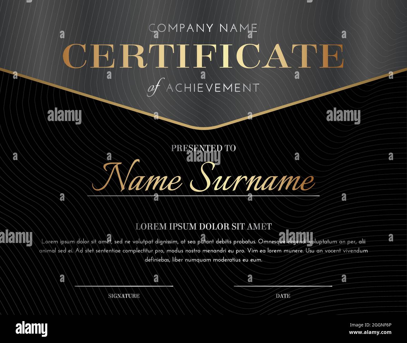 Black Gold Elegant Luxury Certificate Stock Vector Image & Art - Alamy