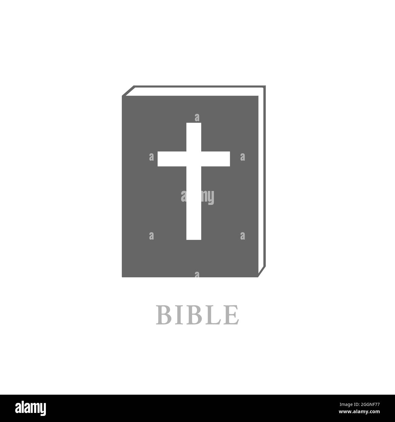 Bible Icon with Cross Isolated Stock Vector Image & Art - Alamy