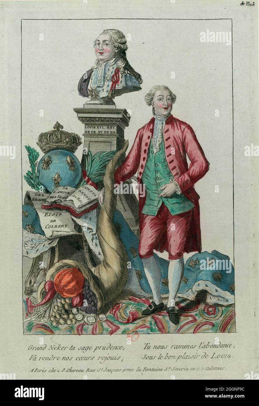 Portrait of Jacques Necker (1732-1804). Museum: BIBLIOTHEQUE NATIONALE ...