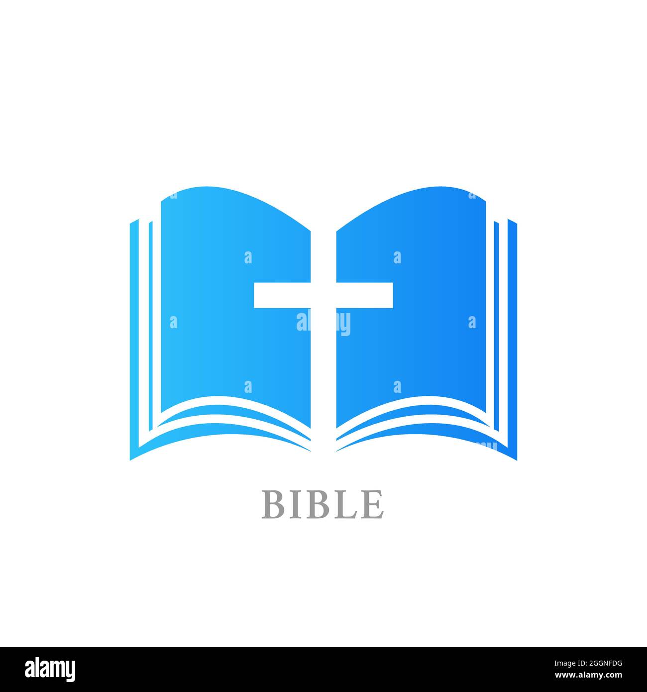 Bible Icon with Cross Isolated Stock Vector Image & Art - Alamy