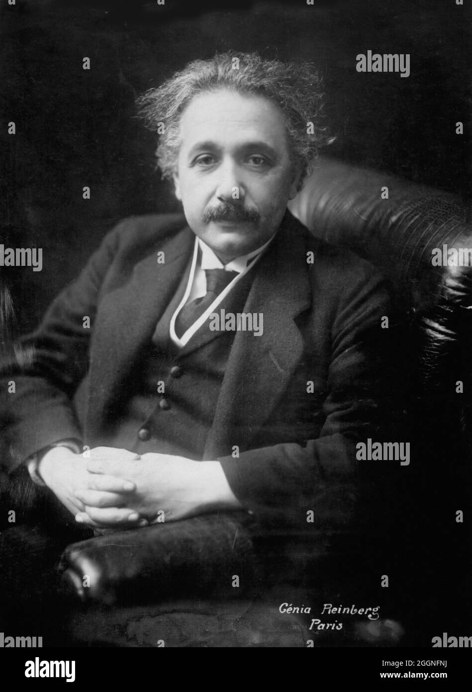 Portrait of Albert Einstein (1879-1955). Museum: PRIVATE COLLECTION ...