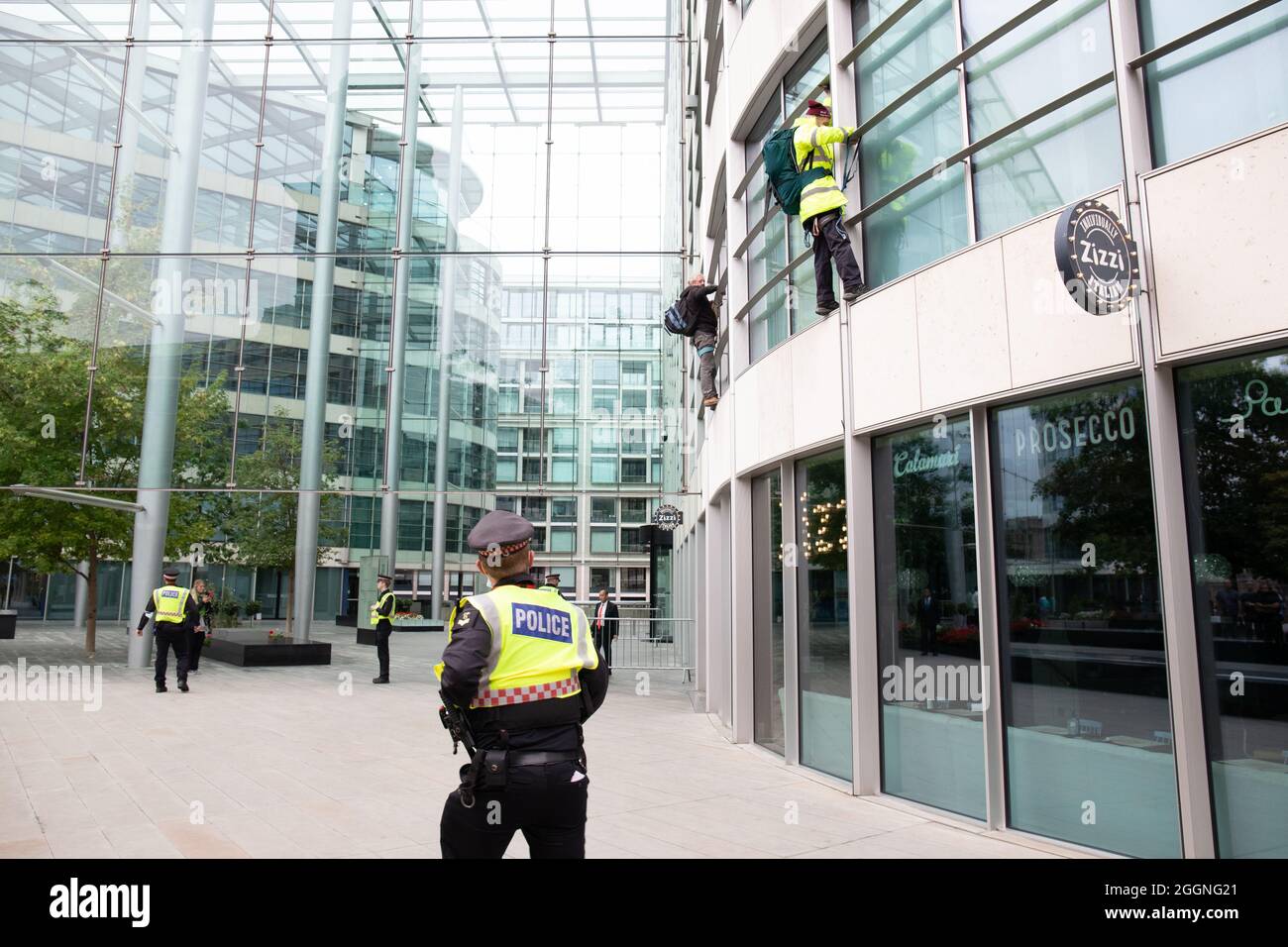 London, England, UK 2nd September 2021 Protestors from Stop HS2, sister ...