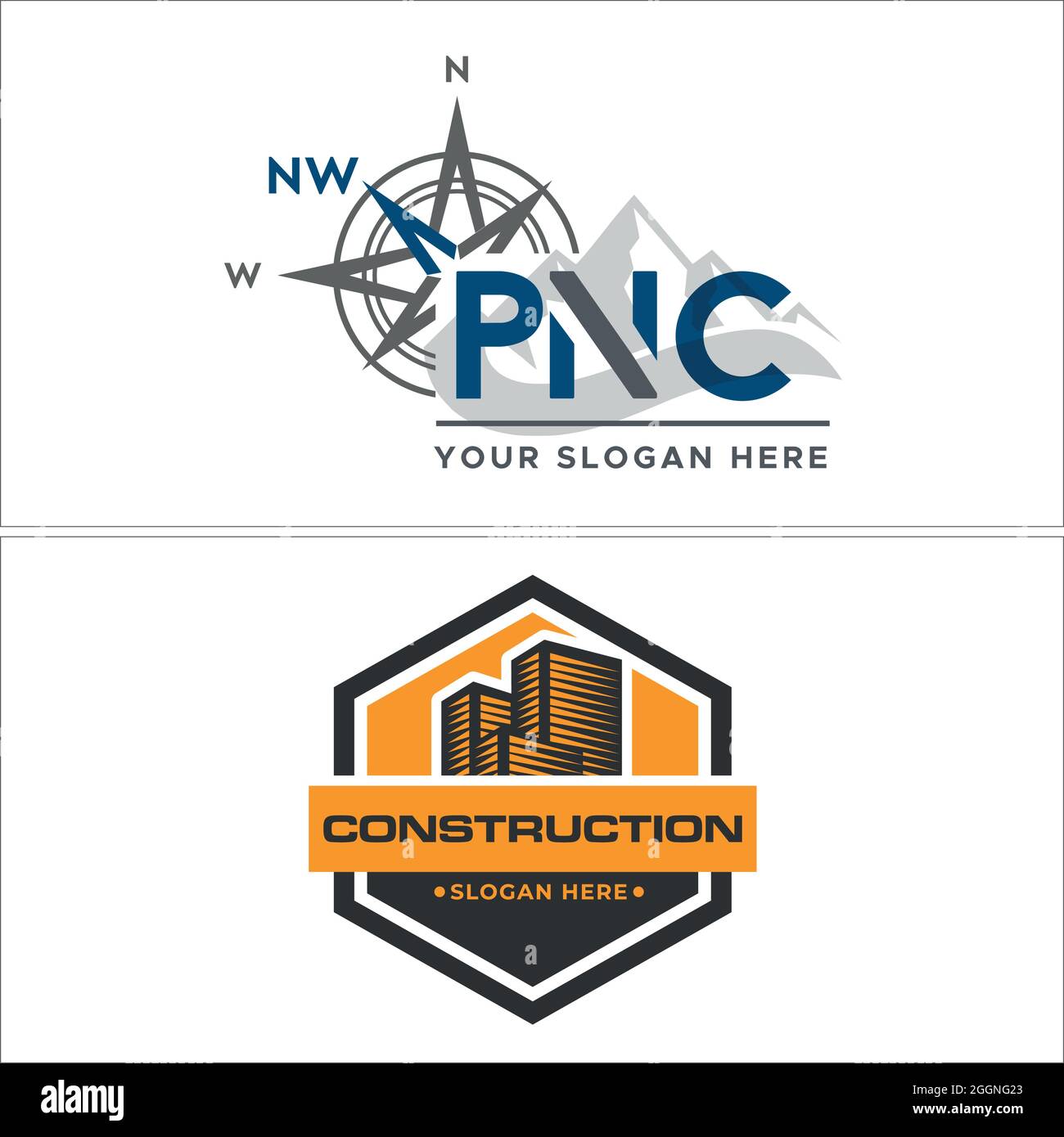 Construction building mountain adventure logo design Stock Vector Image ...