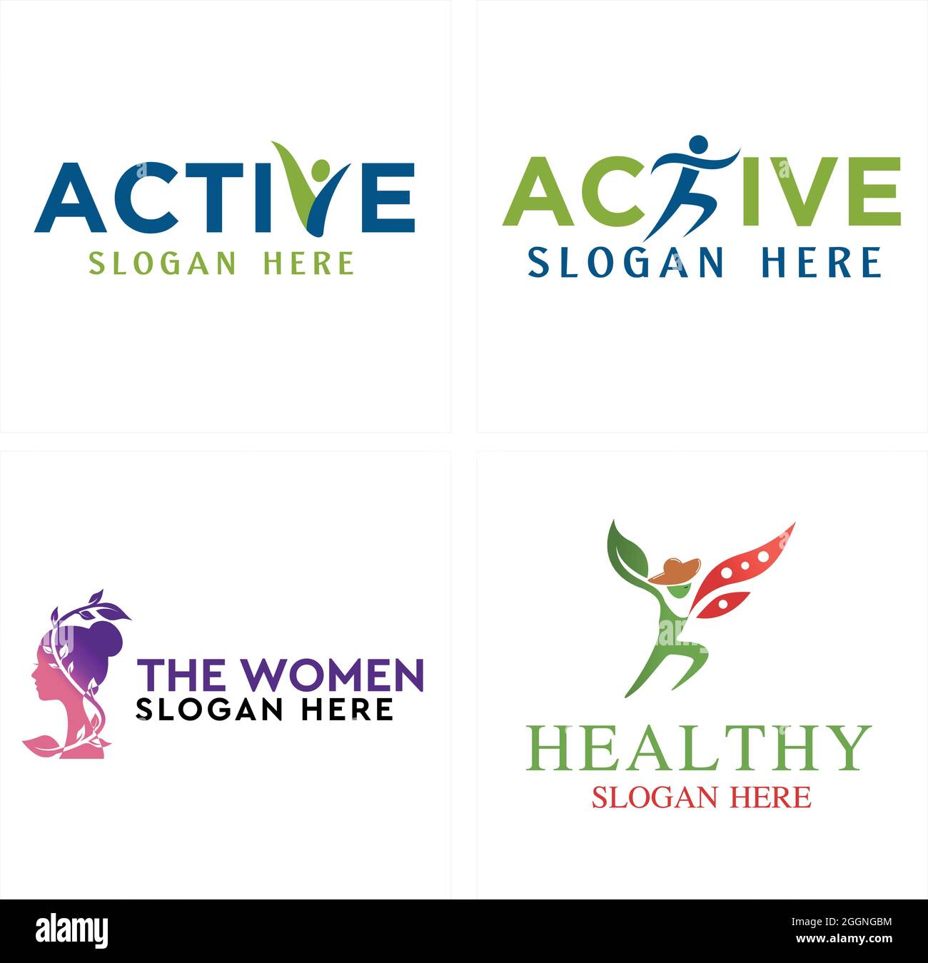 Wellness natural beauty women spa logo design Stock Vector Image & Art ...