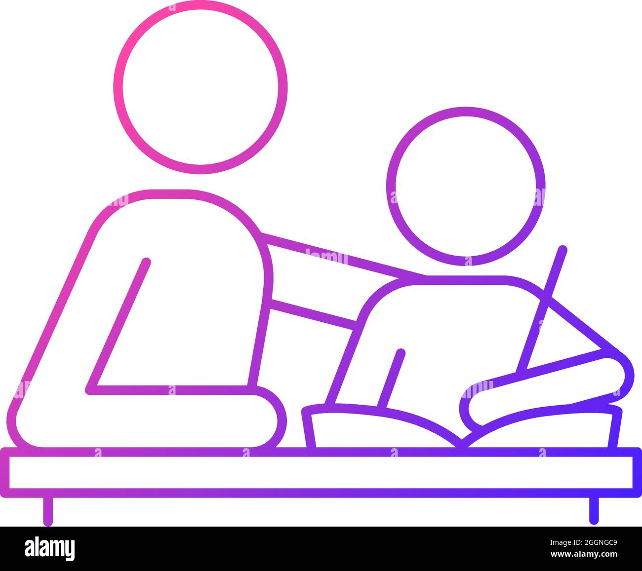 Helping with homework gradient linear vector icon Stock Vector Image ...