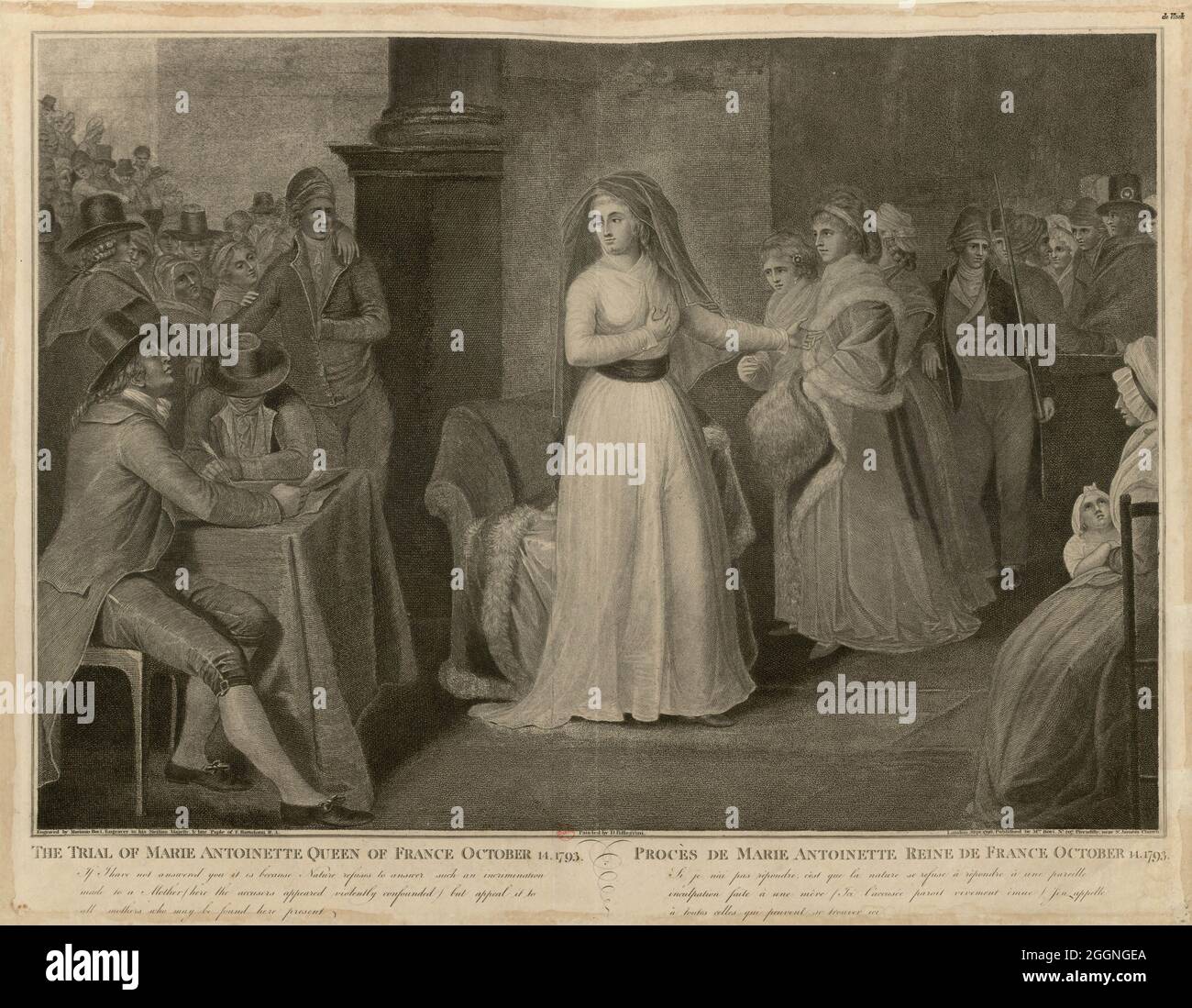 The Trial of Marie Antoinette, Queen of France, October 14, 1793 ...