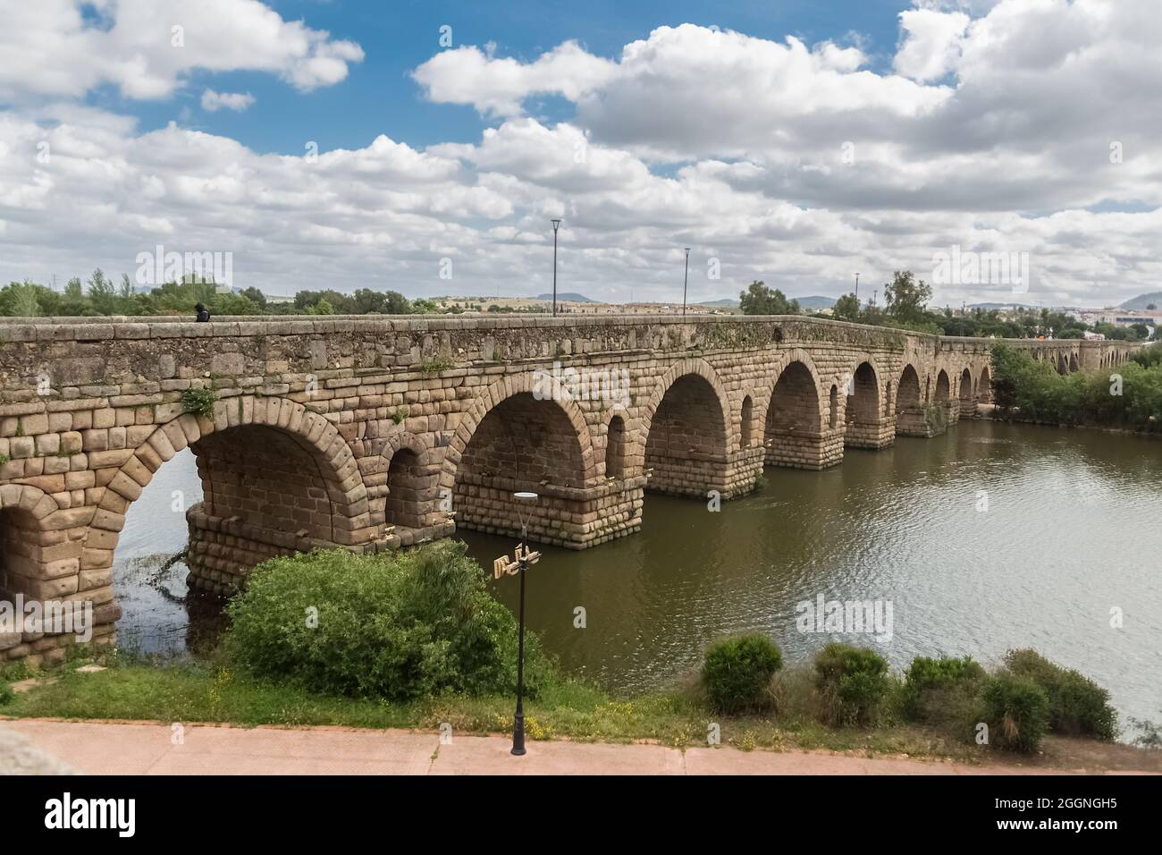 Mérida / Spain - 05 12 2021: View of Historical landmark at the Roman ...