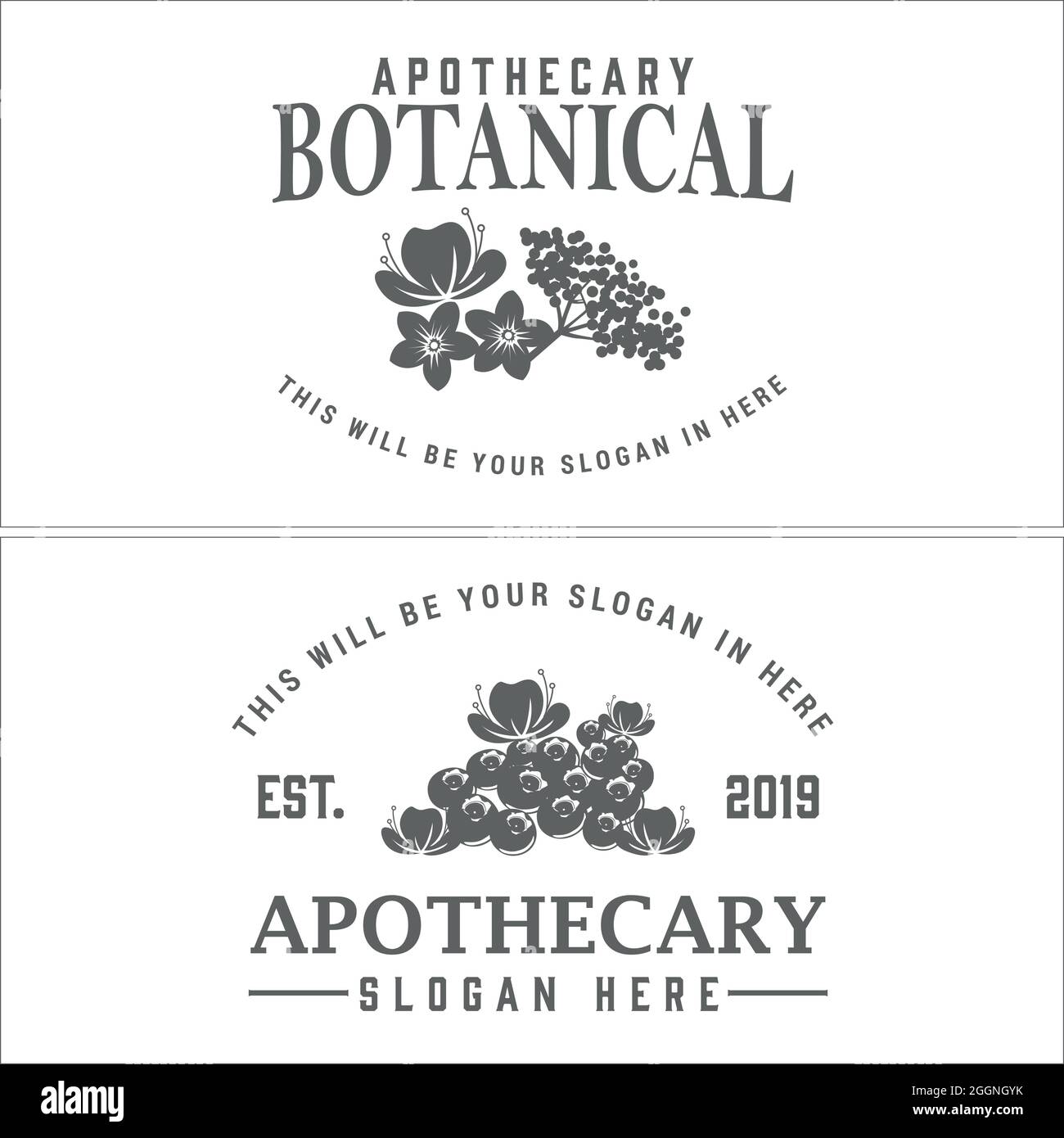 Apothecary botanical flower pollen logo design Stock Vector Image & Art ...