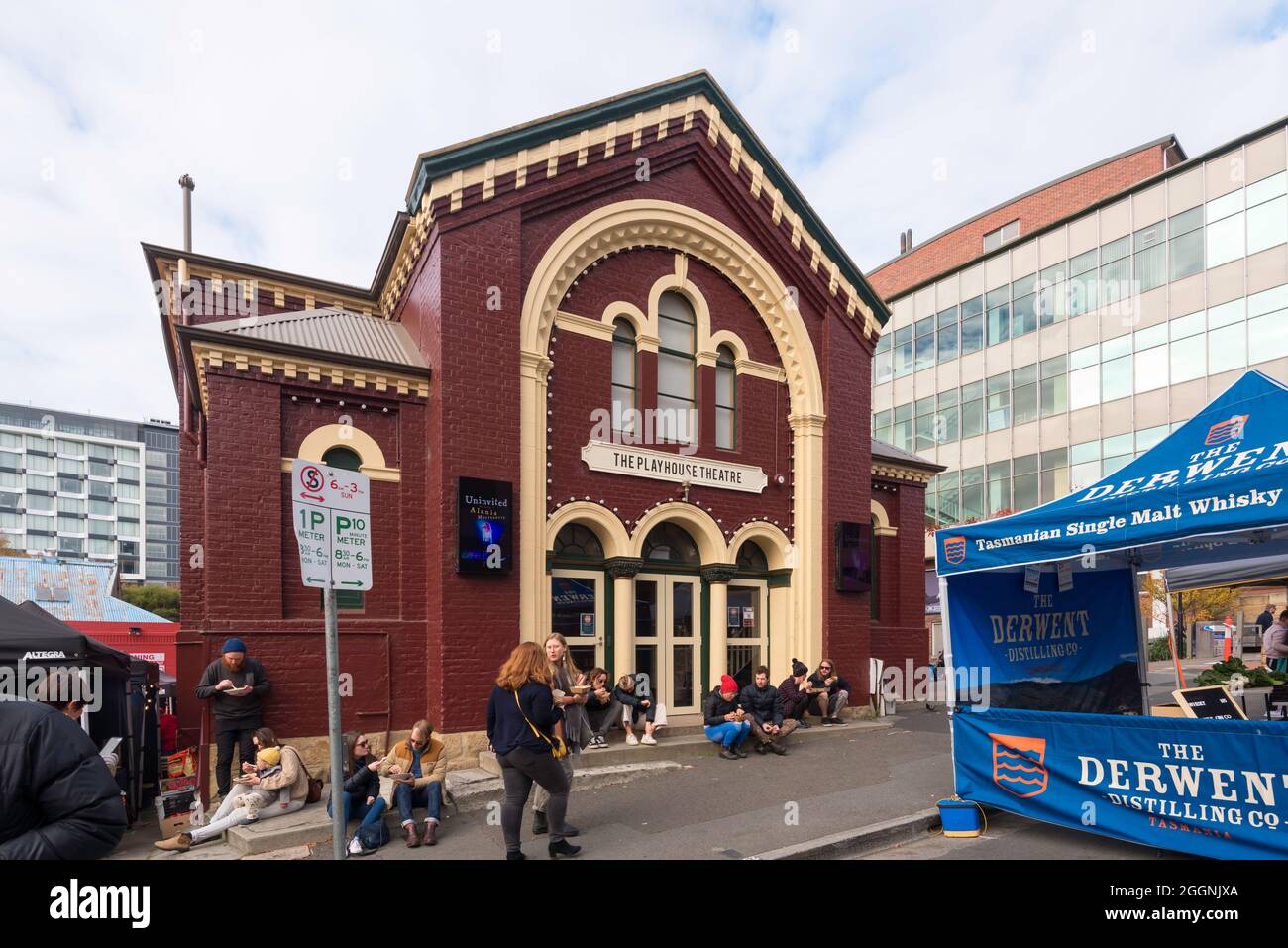 The Farm Gate Market operates from Bathurst Street in Hobart, Tasmania ...