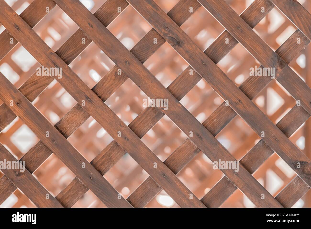 Wooden mesh or lattice abstract design pattern wood interior background ...