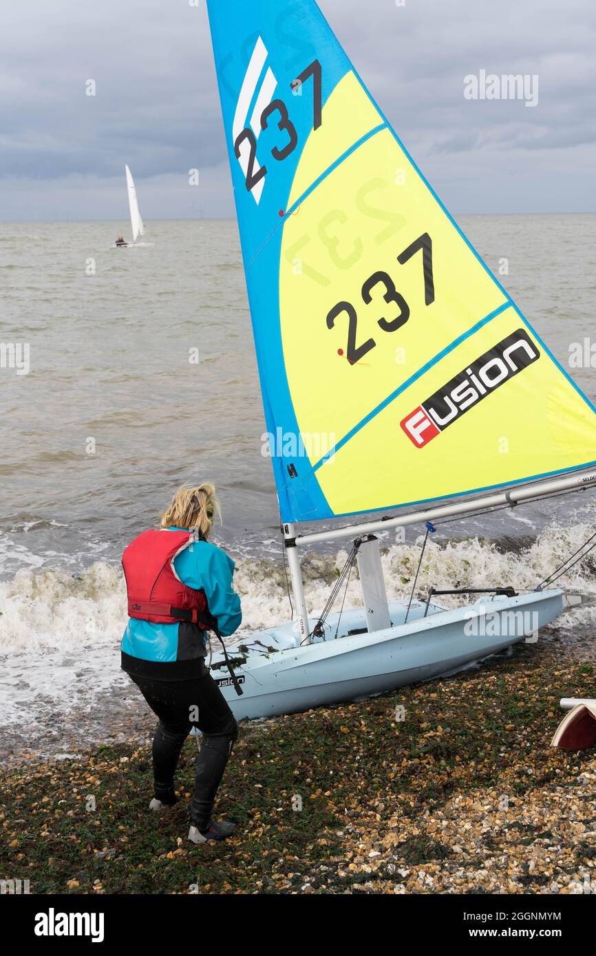 Sailing race at Tankerton Kent England Stock Photo - Alamy