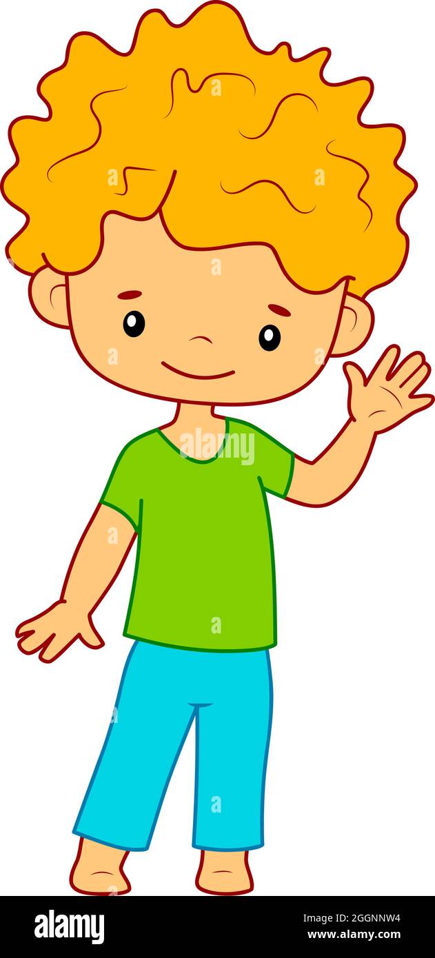 Cartoon clip art. Boy vector illustration Stock Vector Image & Art - Alamy