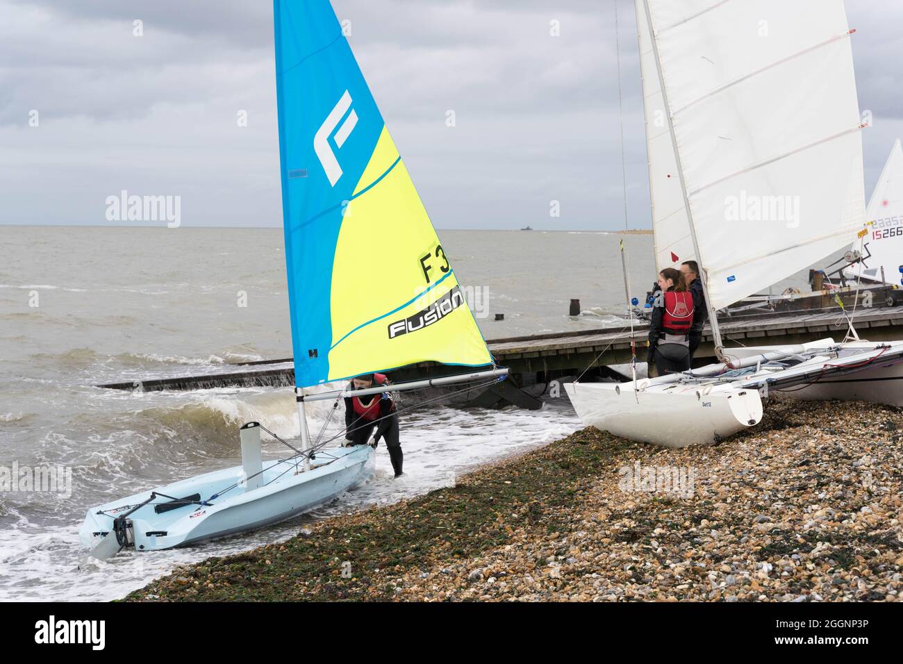 Sailing race at Tankerton Kent England Stock Photo - Alamy