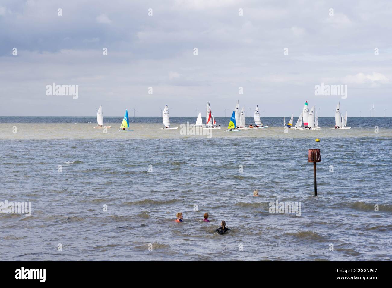 Sailing race at Tankerton Kent England Stock Photo - Alamy