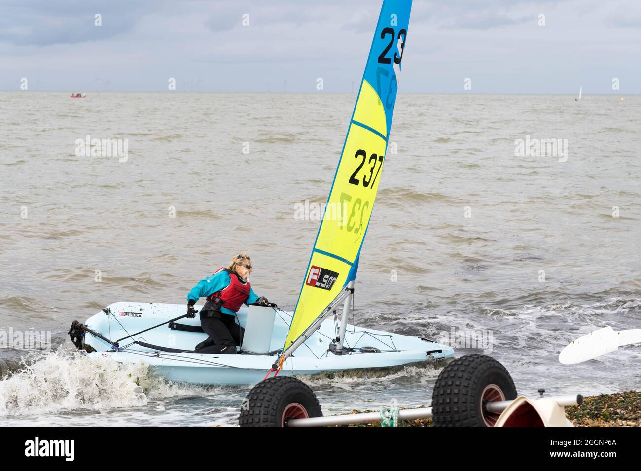 Sailing race at Tankerton Kent England Stock Photo - Alamy