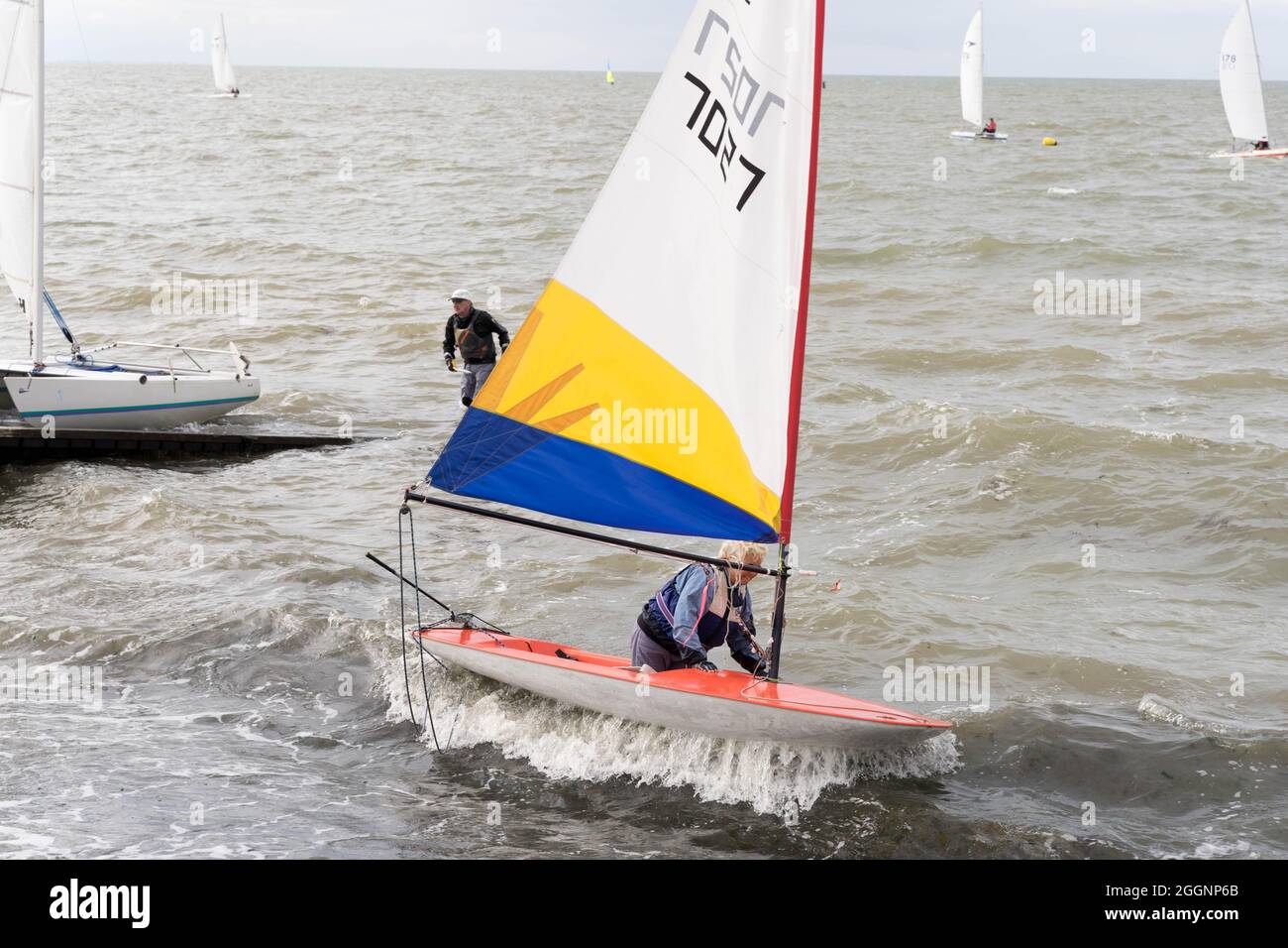 Sailing race at Tankerton Kent England Stock Photo - Alamy