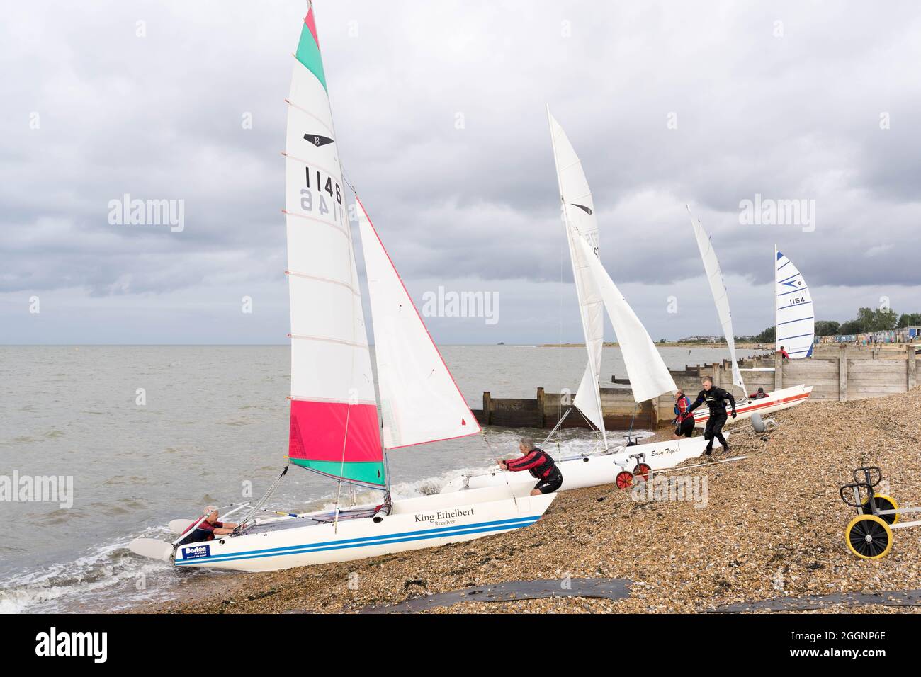 Sailing race at Tankerton Kent England Stock Photo - Alamy
