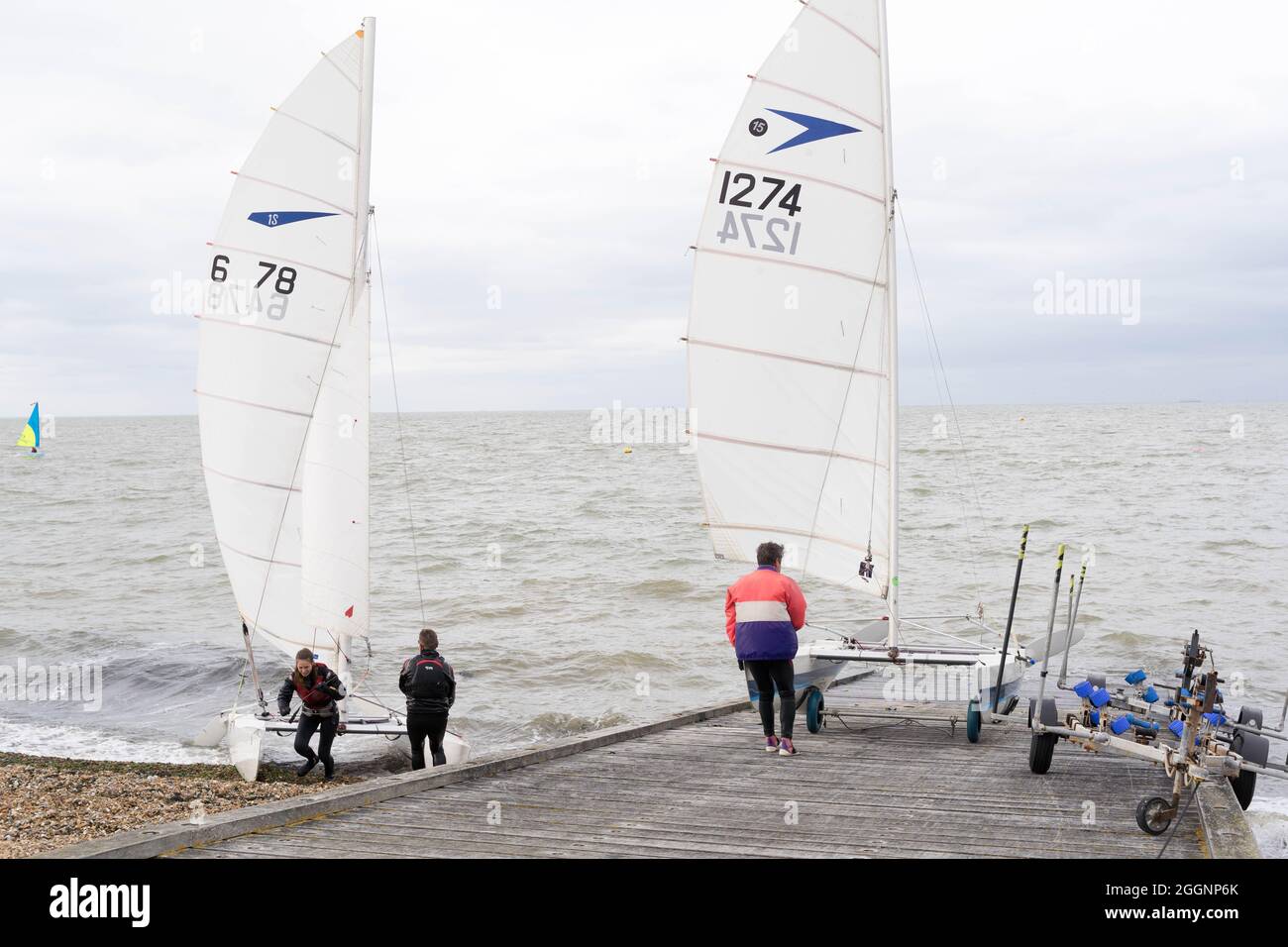 Sailing race at Tankerton Kent England Stock Photo - Alamy